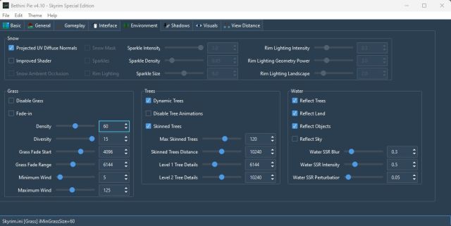 File:BethINI Pie-SSE-Environment.jpg - Step Mods | Change The Game