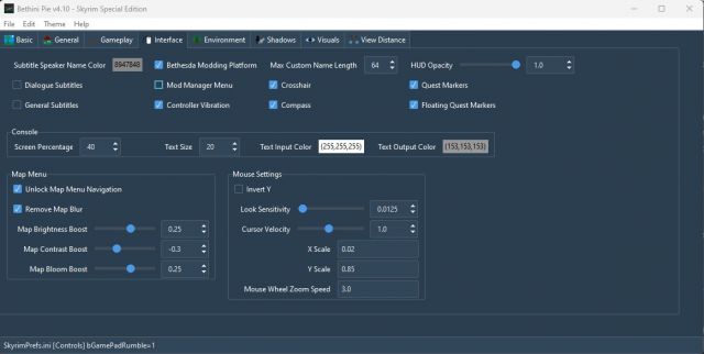 File:BethINI Pie-SSE-Interface.jpg - Step Mods | Change The Game